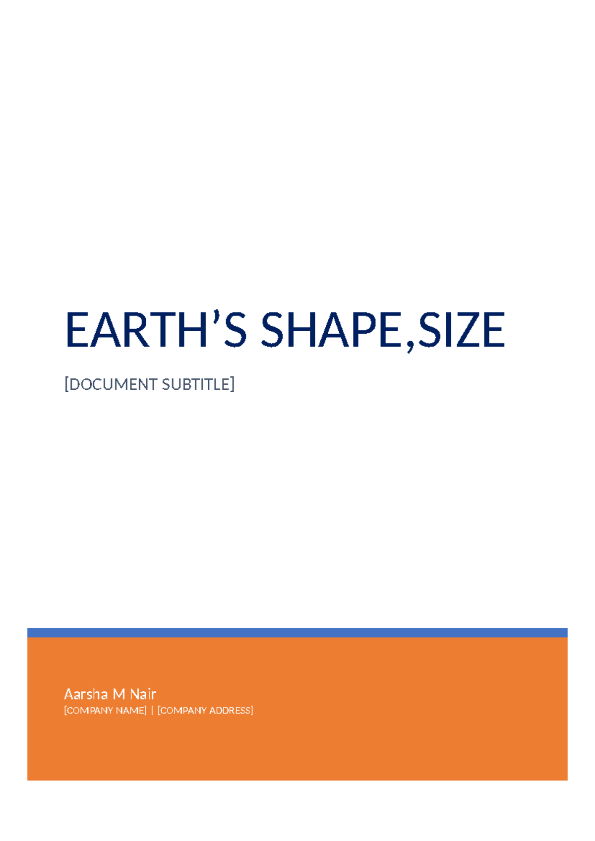 Earth's Shape and Size: Spherical Evidence and Measurements - Studocu