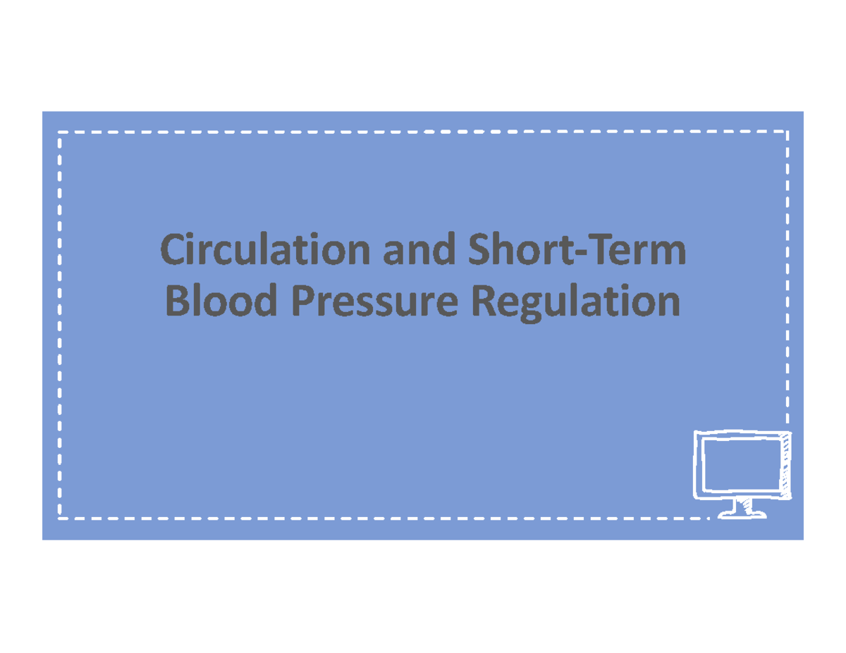 4 - Blood Vessels Lab: Circulation & Hypertension Overview - Studocu