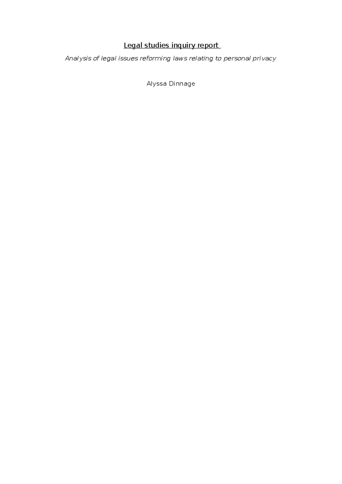 Legal Studies 2019 IA1 Annotated Sample Response for Assessment - Studocu