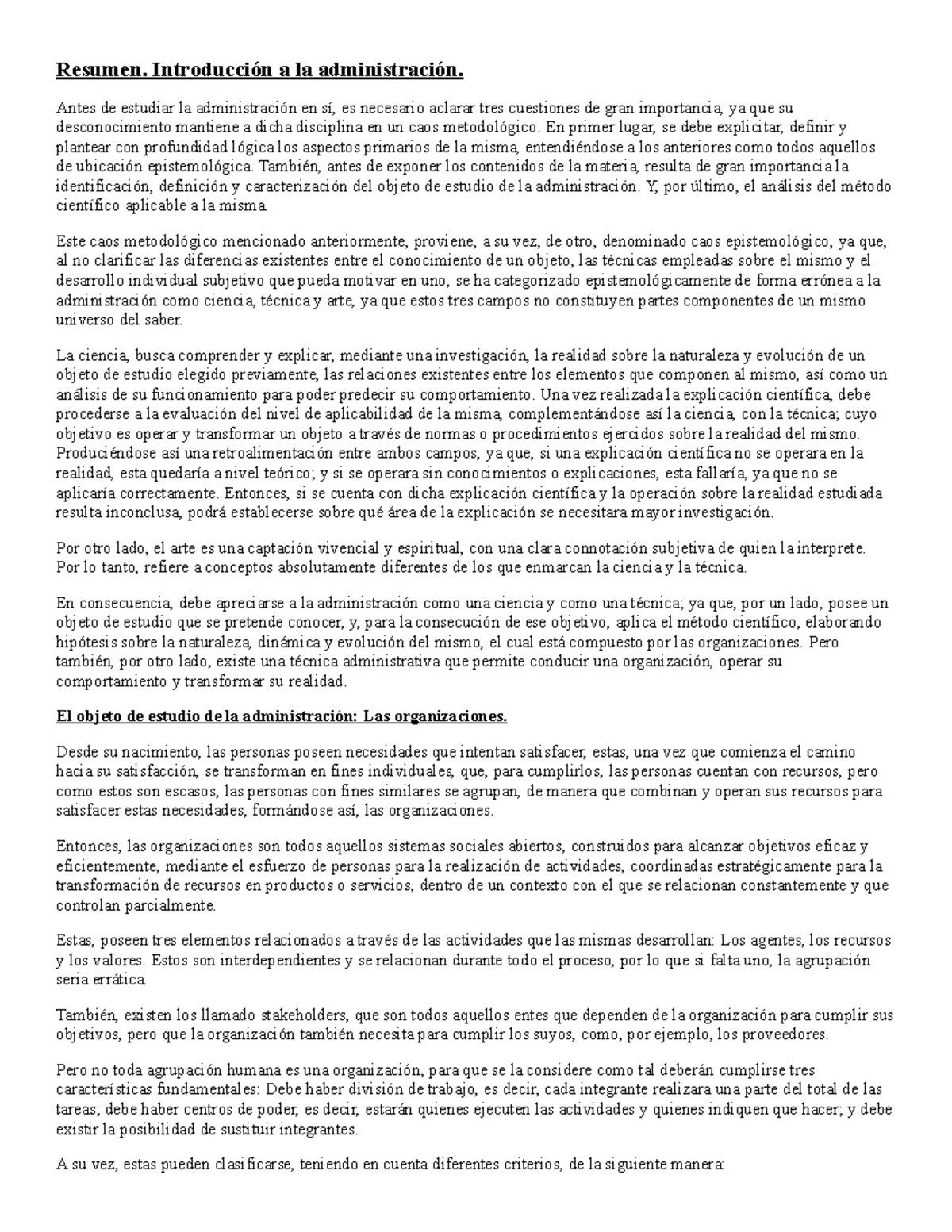 Resumen del Segundo Parcial de INT a la ADM 2025: Teorías y Críticas - Studocu