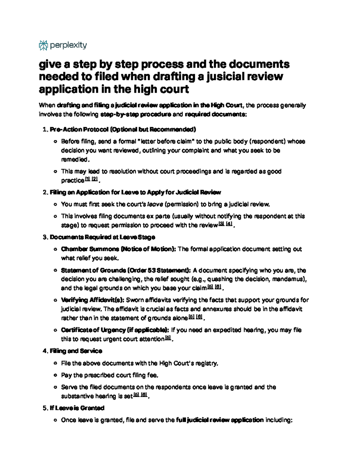Judicial Review Application Process & Required Documents Guide - Studocu