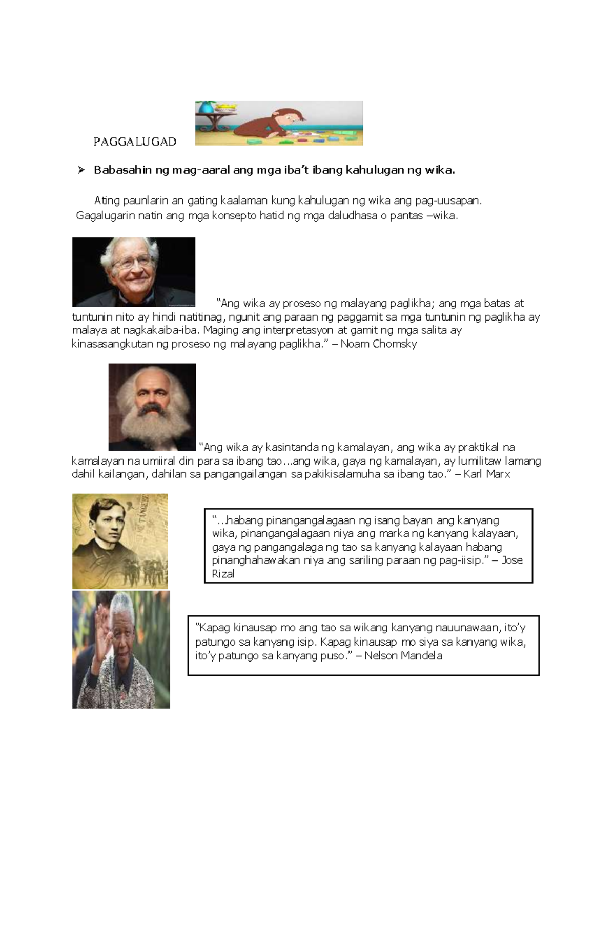 Paggalugad Modyul 1 - none - PAGGALUGAD Babasahin ng mag-aaral ang mga ...