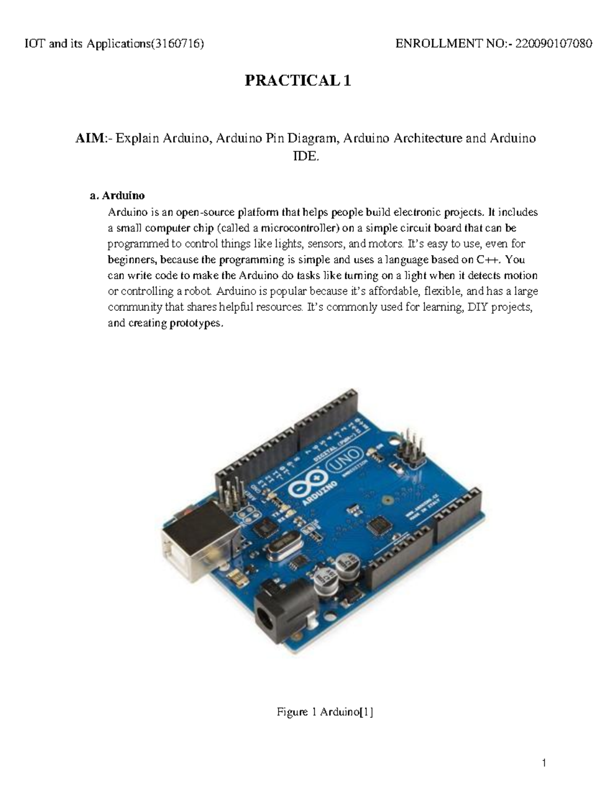 IOT Applications and Arduino Practical Guide (3160716) - Studocu