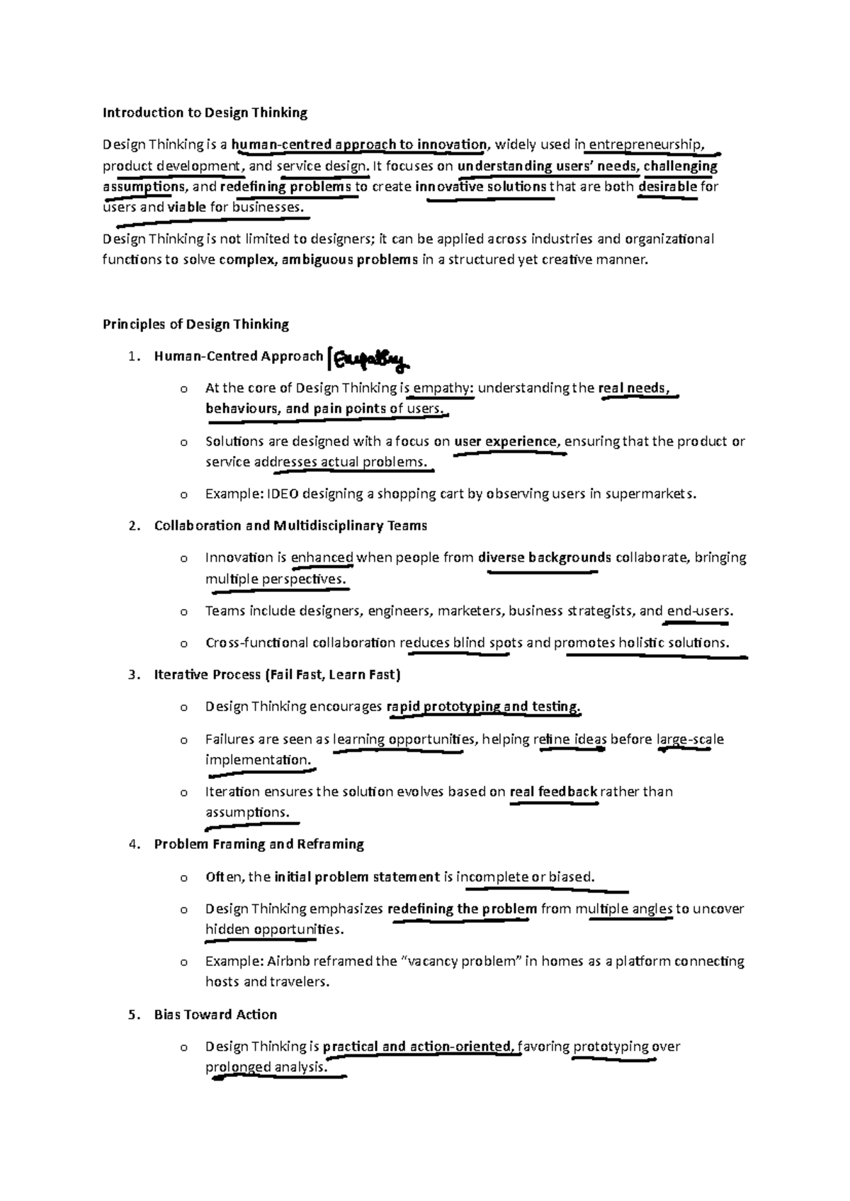 Unit 02 Notes: Creativity & Innovation in Design Thinking - Studocu