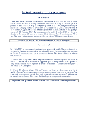 Annales droit du travail - CAS PRATIQUE N°1 : Le cas pratique doit être ...