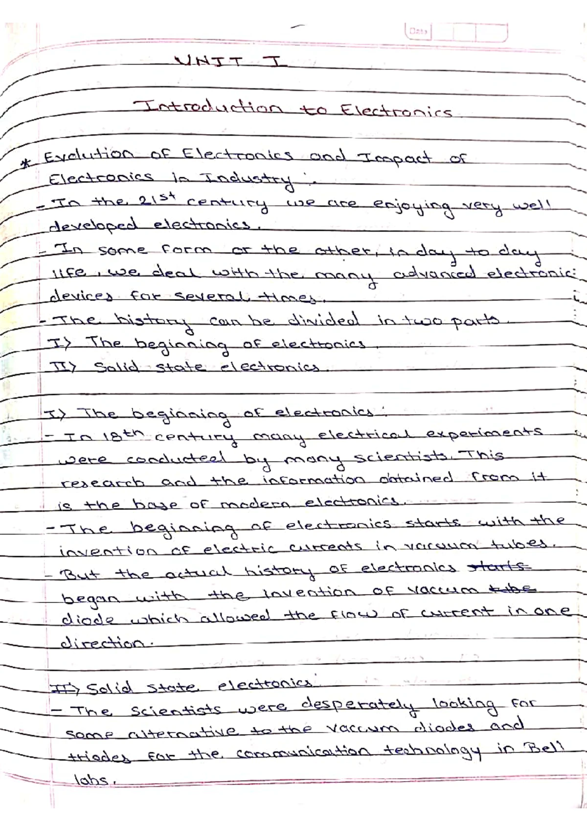 Notes- BXE Unit 3 - Basics of electronic engineering - For more ...