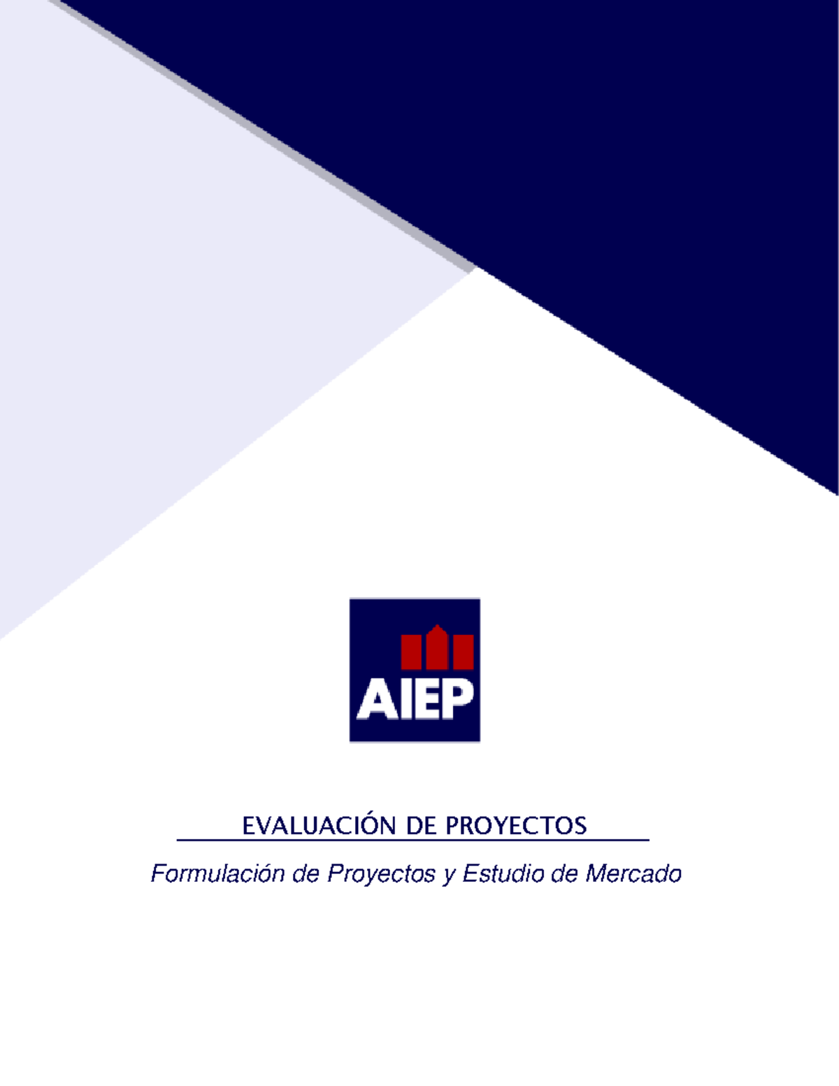 EPR 101: Evaluación y Formulación de Proyectos - Apuntes Semana 1 - Studocu