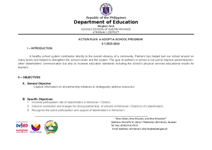 Action Plan in Numeracy SY23-24 - BALUBAD INTEGRATED SCHOOL Department ...
