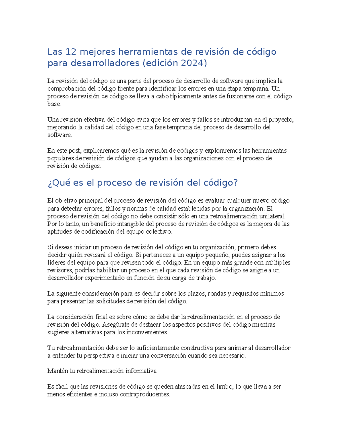Las 12 Mejores Herramientas de Revisión de Código para Desarrolladores ...