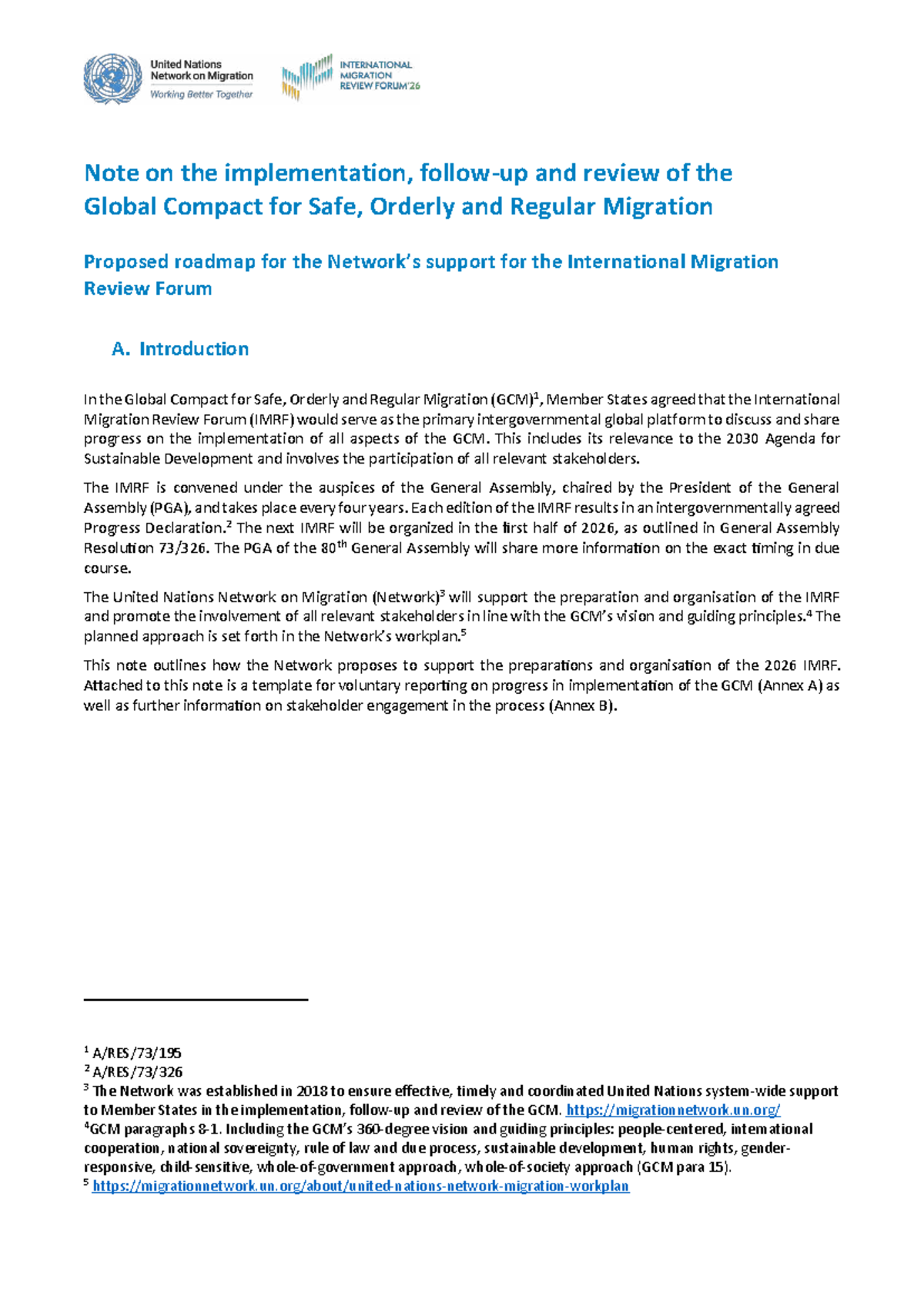 IMRF Roadmap for GCM Implementation: 2026 Support Framework - Studeersnel