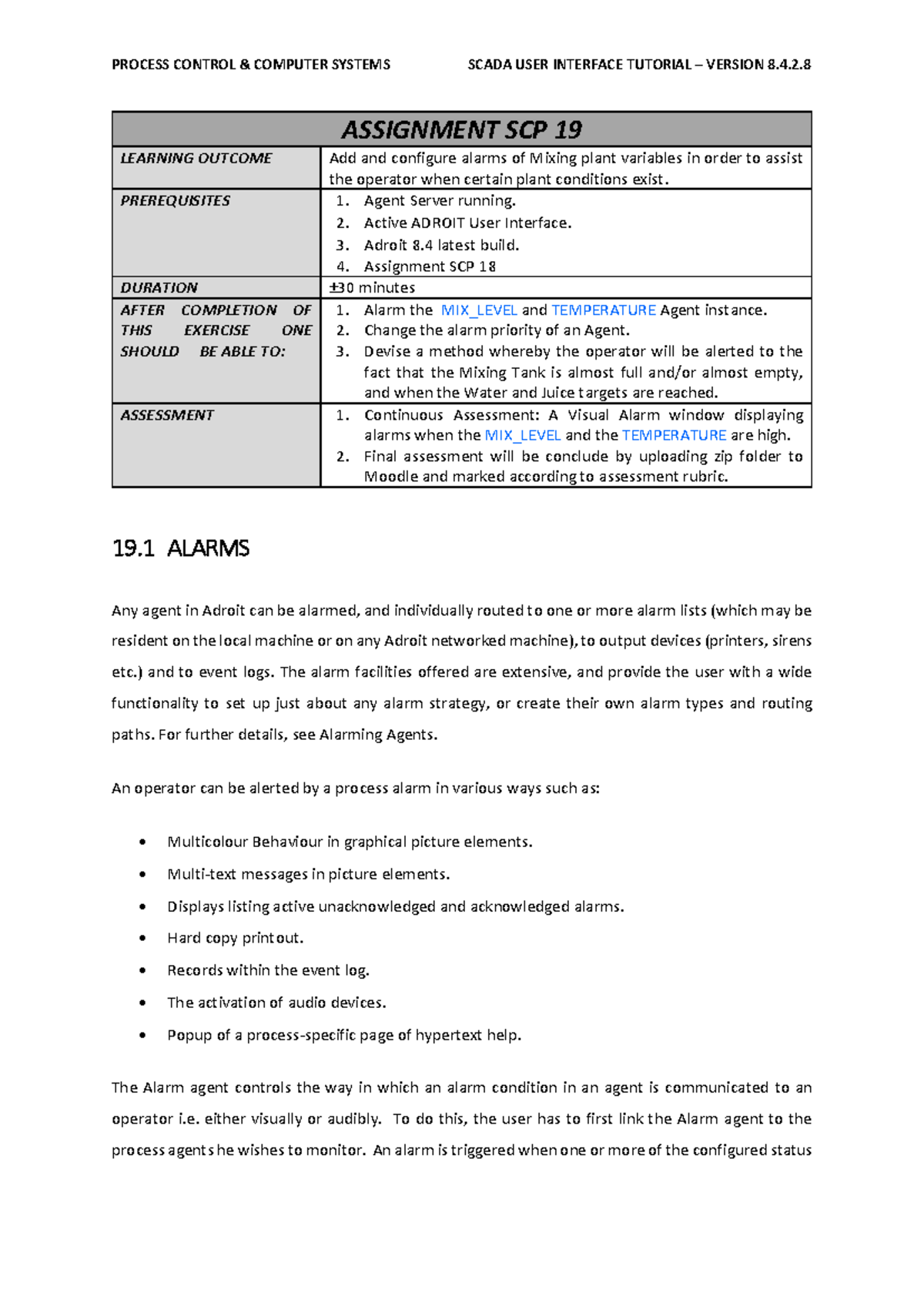 SCP 19: Process Instrumentation SCADA Alarm Configuration Tutorial ...