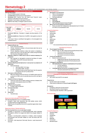 HEMA LAB SECTION REVIEW FOR POST EXAM UZ MTI- ZCMC - Basic blood tests ...