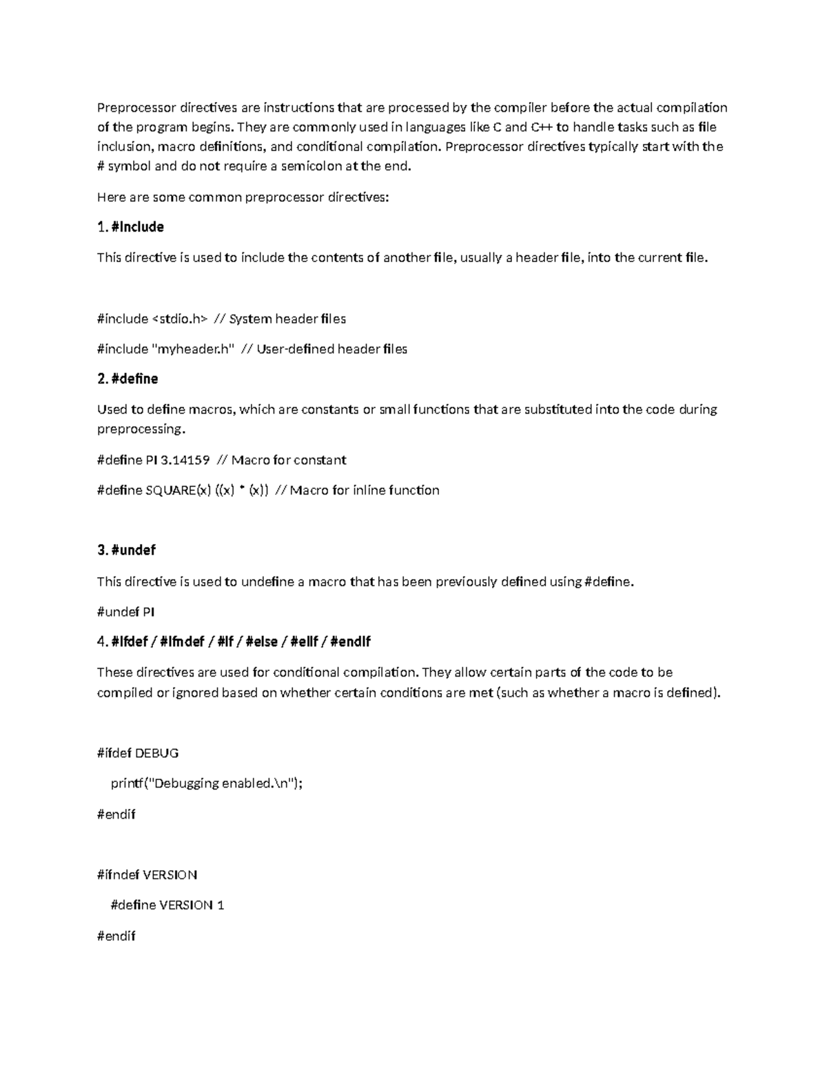 Pre-processor Directives in C/C++: Database Design Overview - Studocu