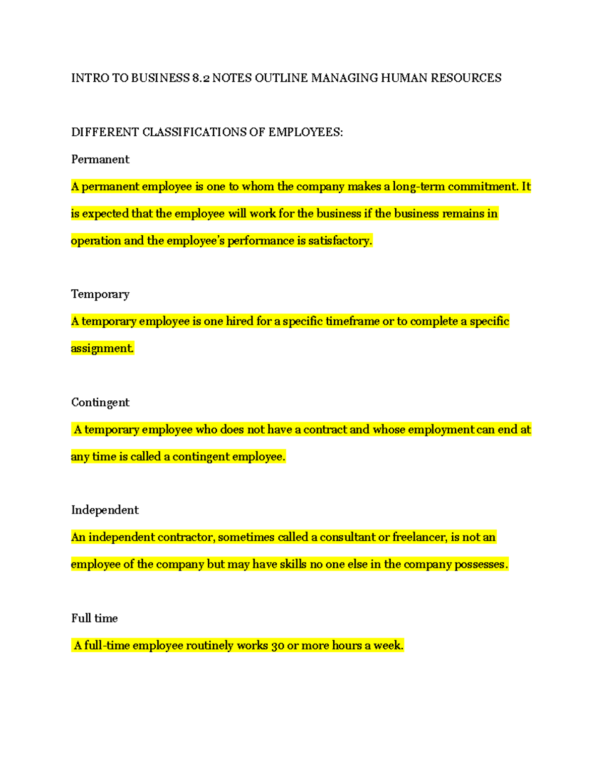 8.2 notes outline - Google Docs - INTRO TO BUSINESS 8 NOTES OUTLINE ...