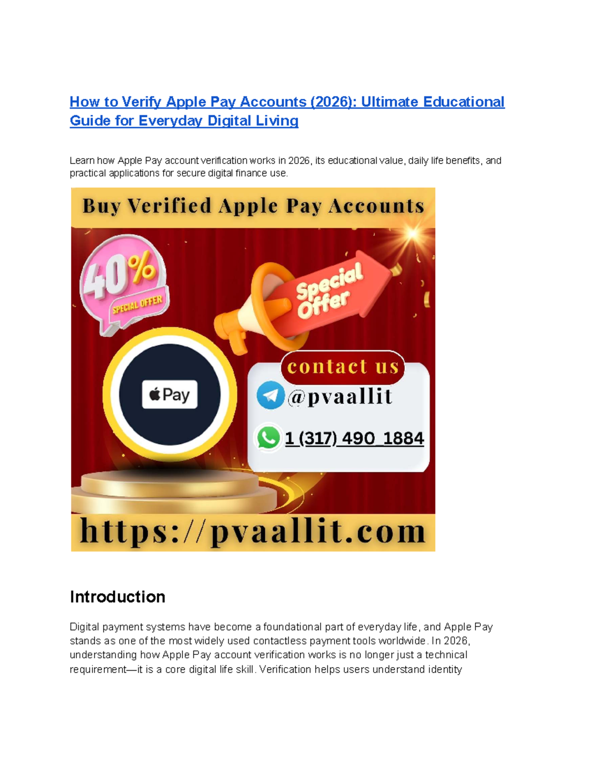 Apple Pay Account Verification (2026): Essential Guide for Digital ...