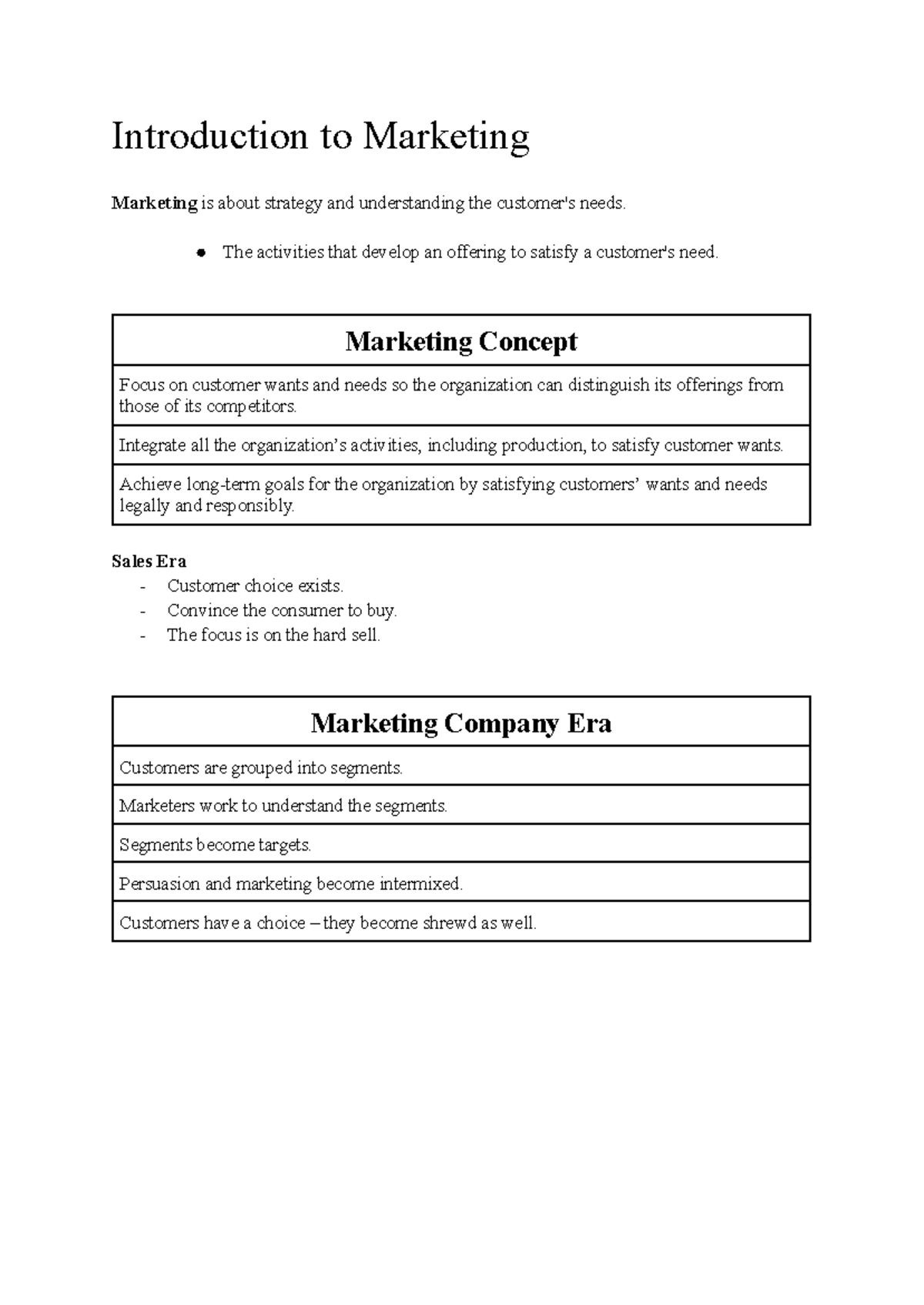 What is Marketing - Introduction to Marketing Marketing is about ...