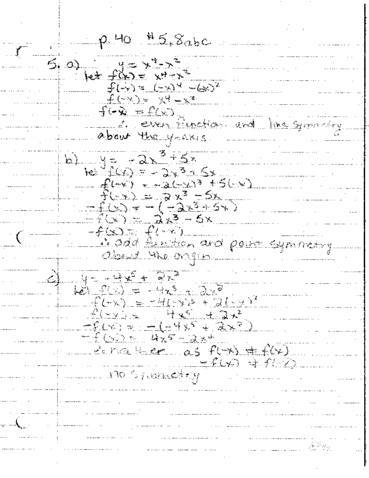 Even and Odd Functions Analysis - pg. 40 - Studocu