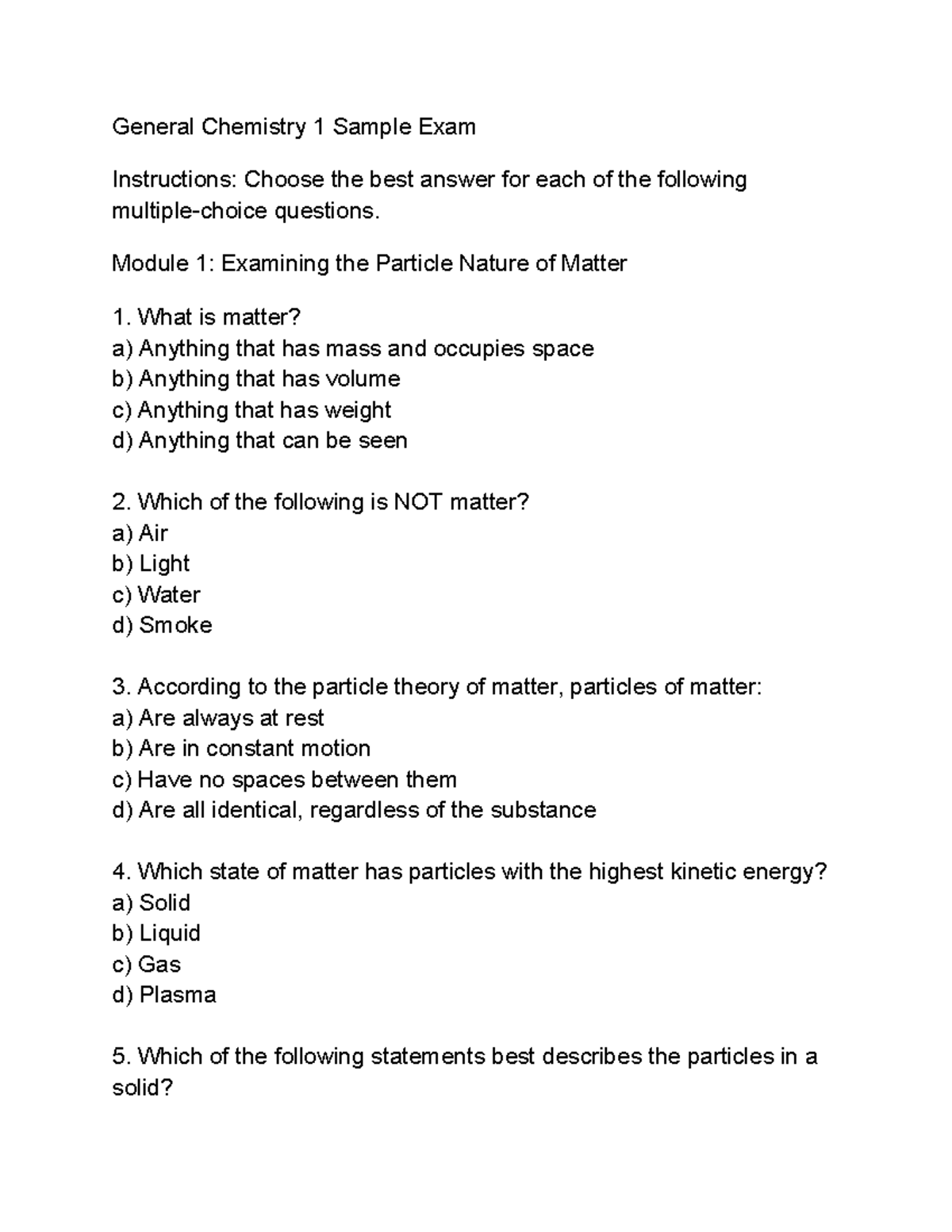 STM-005- General Chemistry 1 Final Exam Reviewer Guide - Studocu