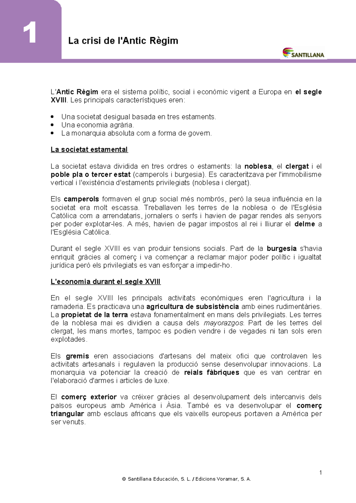 La crisis del Antiguo Régimen - L'Antic Règim era el sistema polític ...