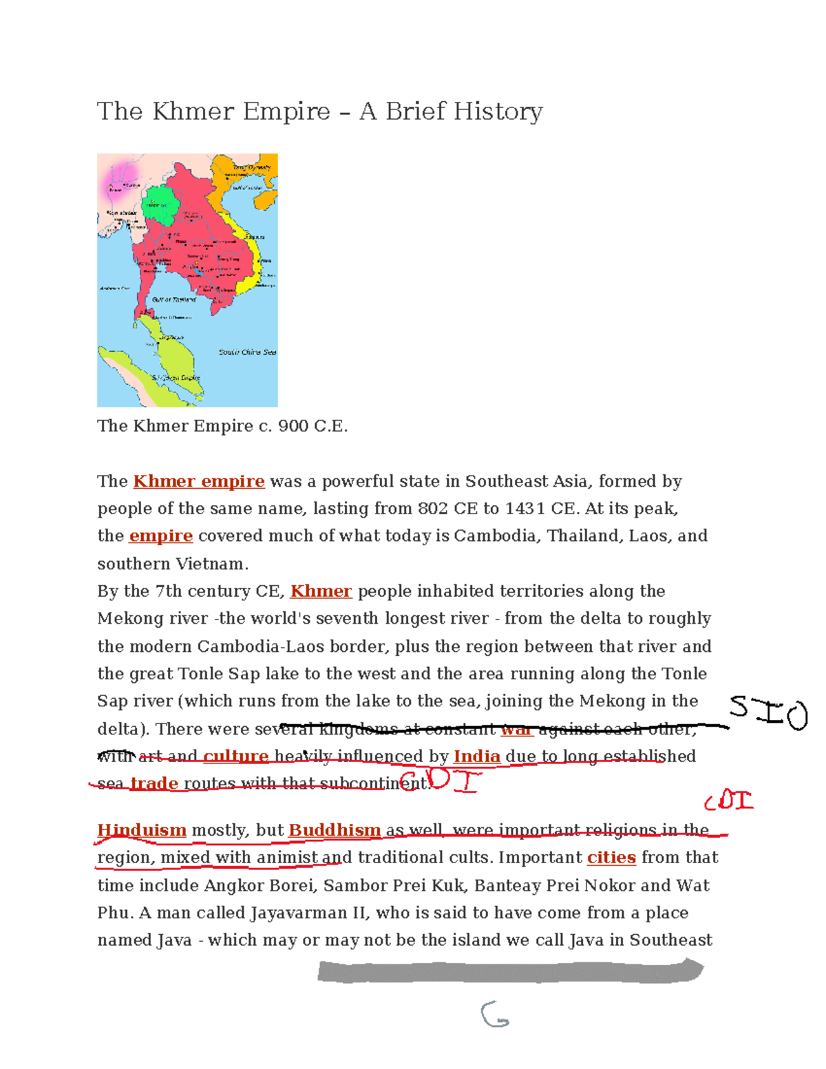 The Khmer Empire: Key Facts and Historical Overview (HIST 101) - Studocu