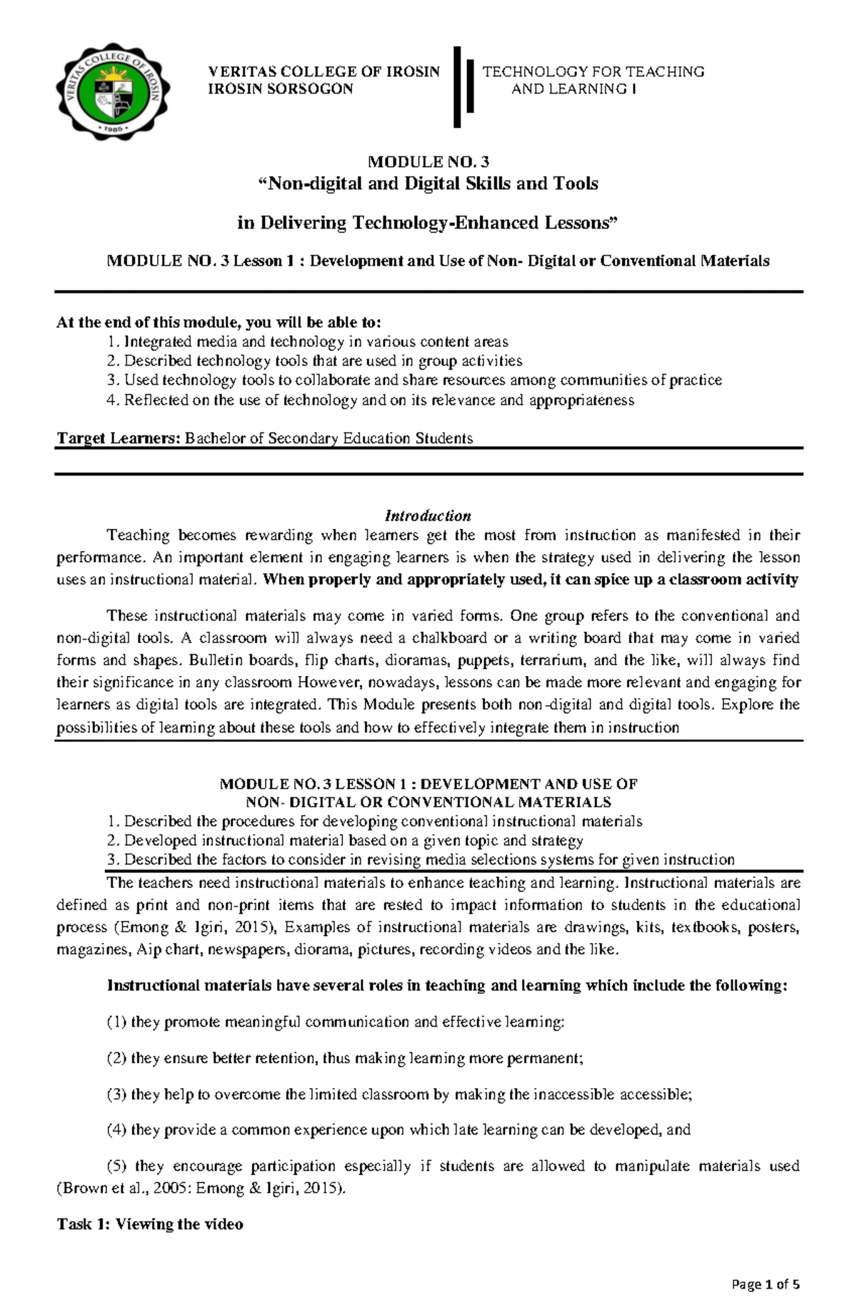21st Century Literature Lesson Plan: EN12Lit-IId-25 Analysis - Studocu