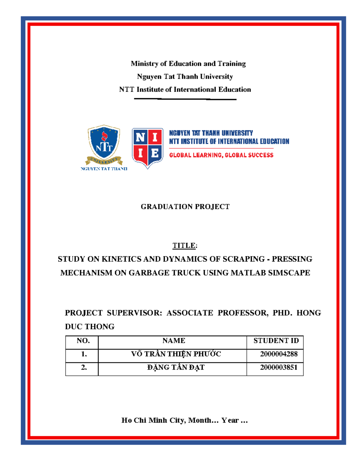[AE13] - Final Report on Kinetics & Dynamics of Garbage Truck Mechanism ...