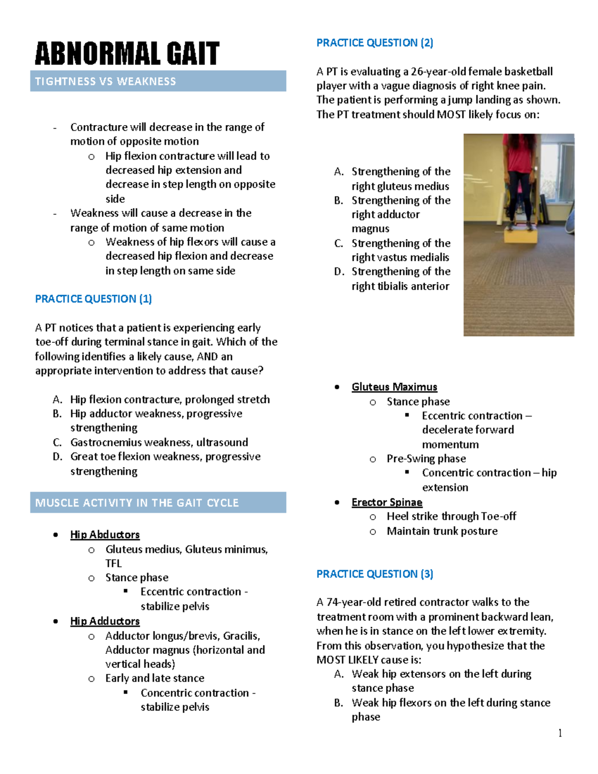 Abnormal GAIT - gait - ABNORMAL GAIT TIGHTNESS VS WEAKNESS Contracture ...