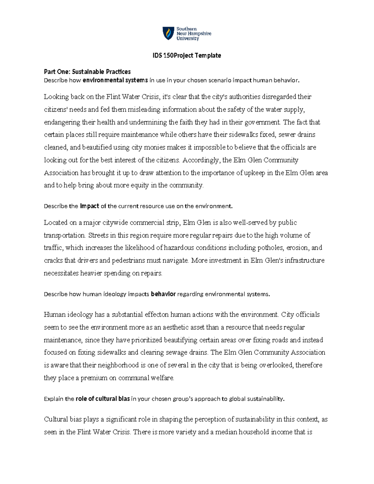 IDS 150 3-2 Short Paper Project One Draf - IDS 150Project Template Part ...