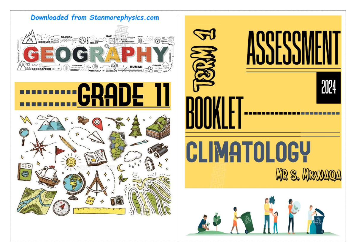 Geography Grade 11 Term 1 Climatology Assessment BOOK 2024 - 10 ...