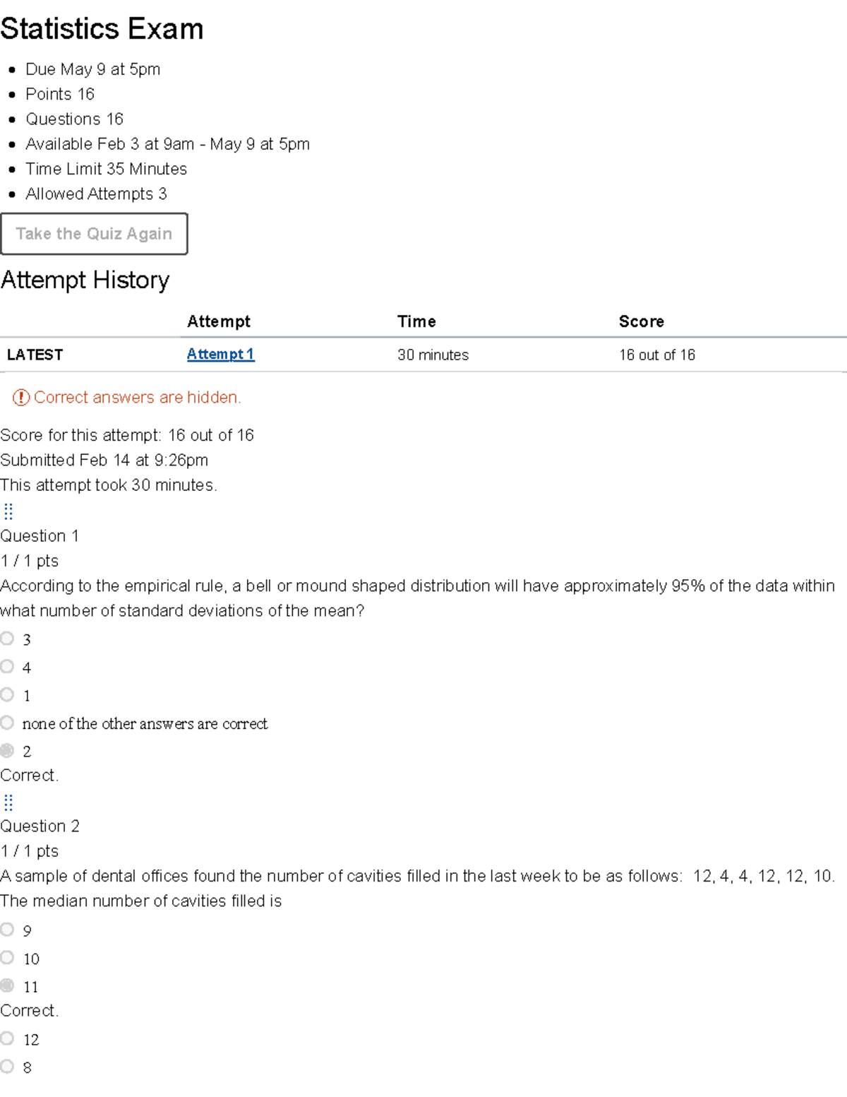 Statistics Exam BUS 302 L Gateway EXP LAB - SP2025 - Statistics Exam ...