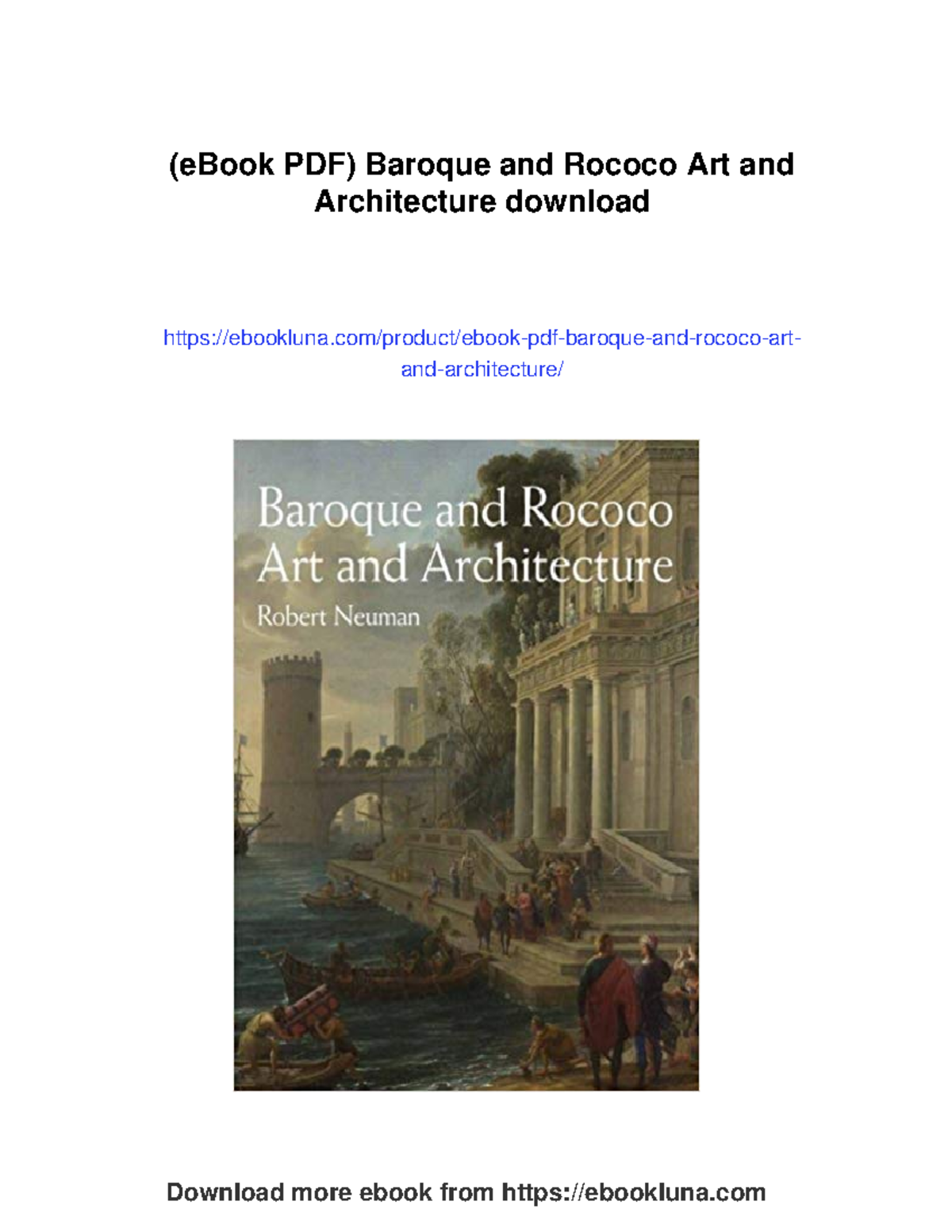 Baroque and Rococo Art: Key Insights from Rococo 308 and Beyond - Studocu