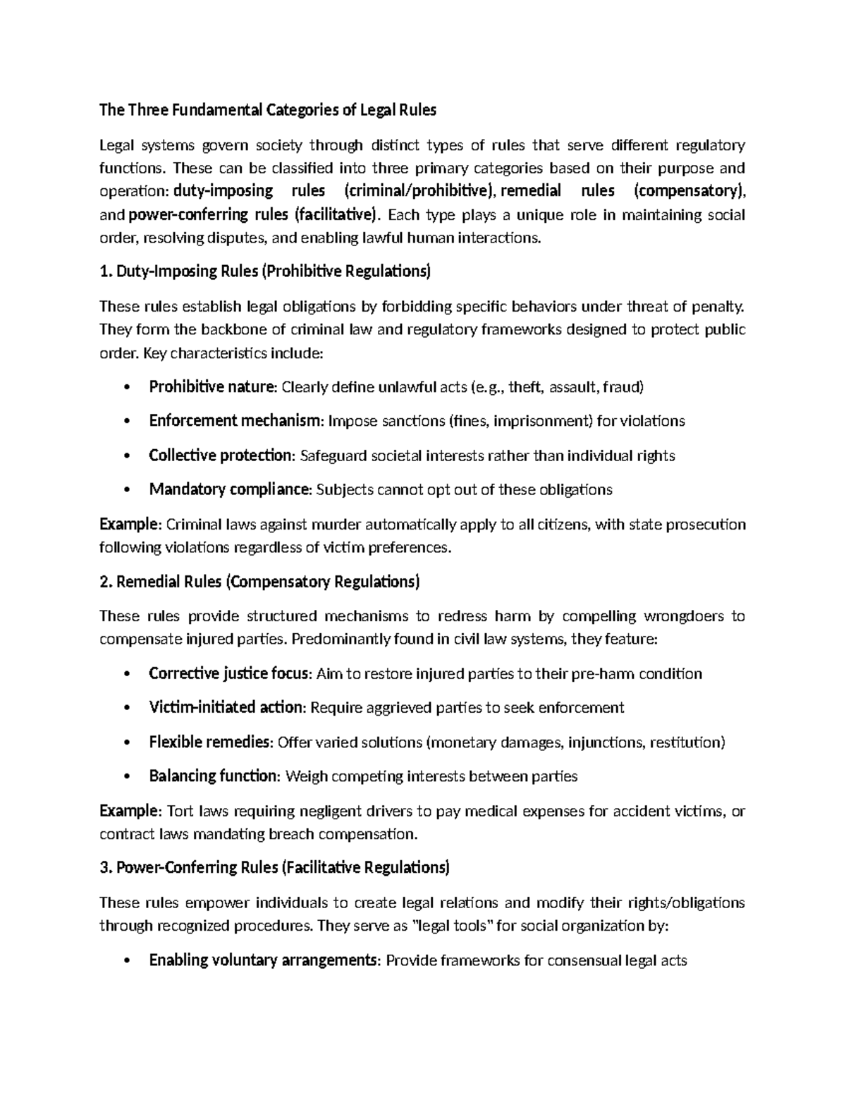 Legal Systems 101: The Three Fundamental Categories of Legal Rules ...