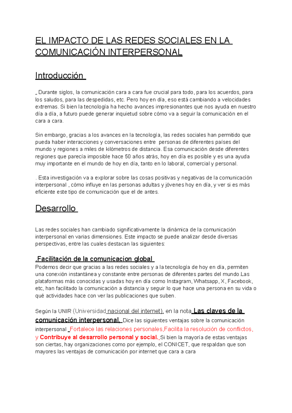 EL IMPACTO DE LAS REDES SOCIALES EN LA COMUNICACIÓN INTERPERSONAL ...
