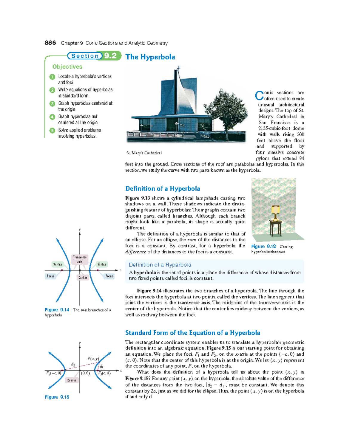 Hyperbola - its detailed - Figure 9 illustrates the two branches of a ...