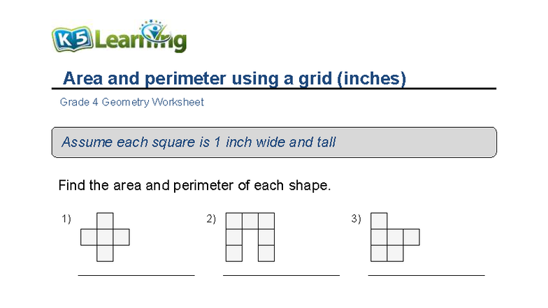 Grade 4 Geometry: Area & Perimeter Grid Worksheet - Studocu