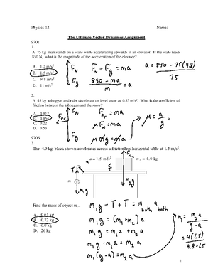 Ultimate kinematics - Worksheet - Unit 1 Kinematics Name: The Ultimate ...