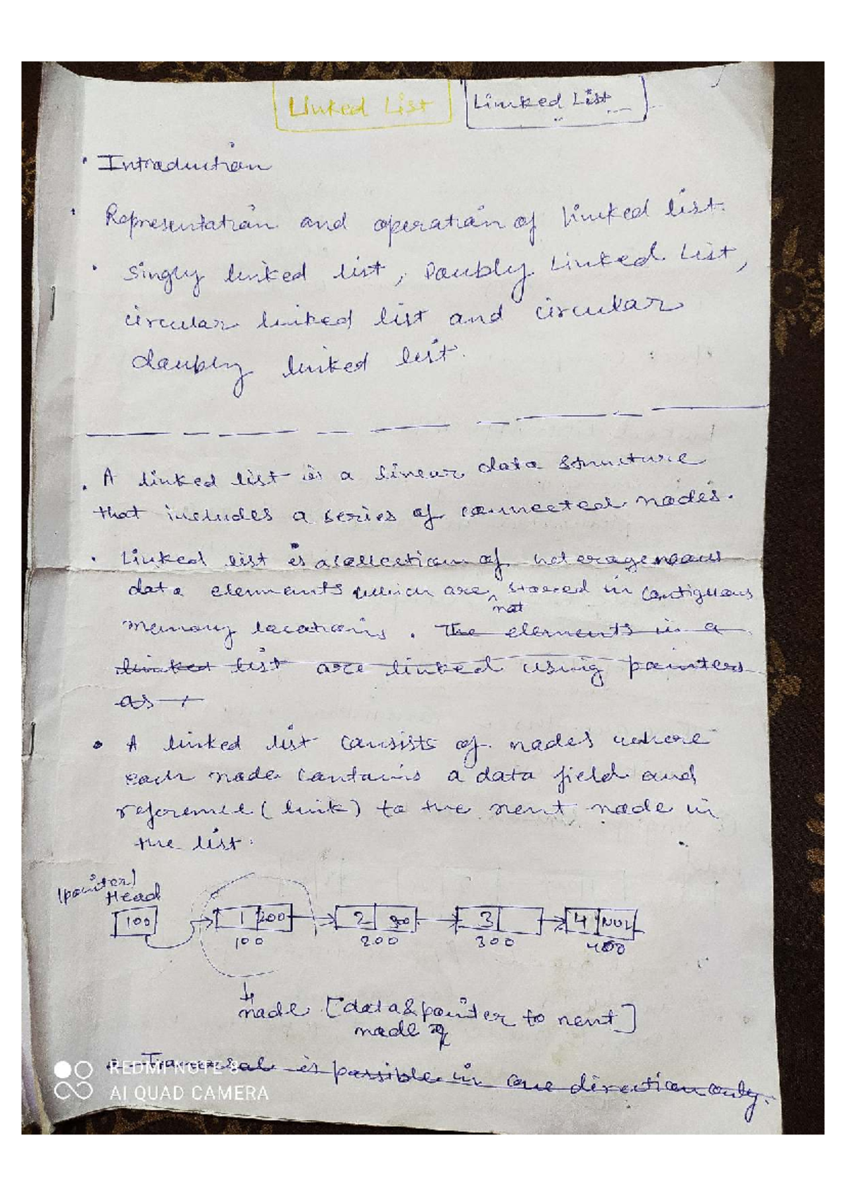 Linked List Operations: Insertion, Deletion, and Traversal Techniques - Studocu