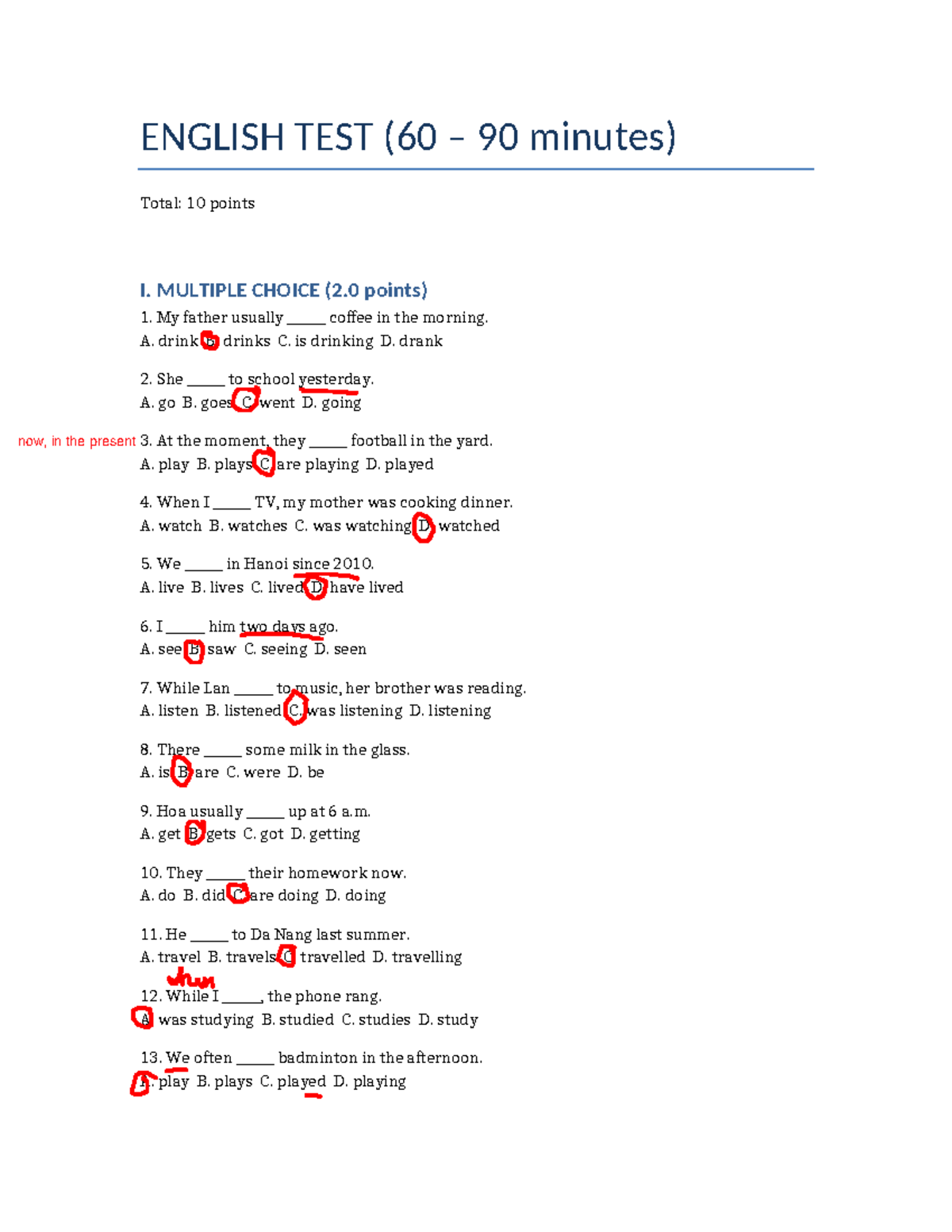 English Test Full - 123445 (60-90 min) with MCQs & Error Identification ...
