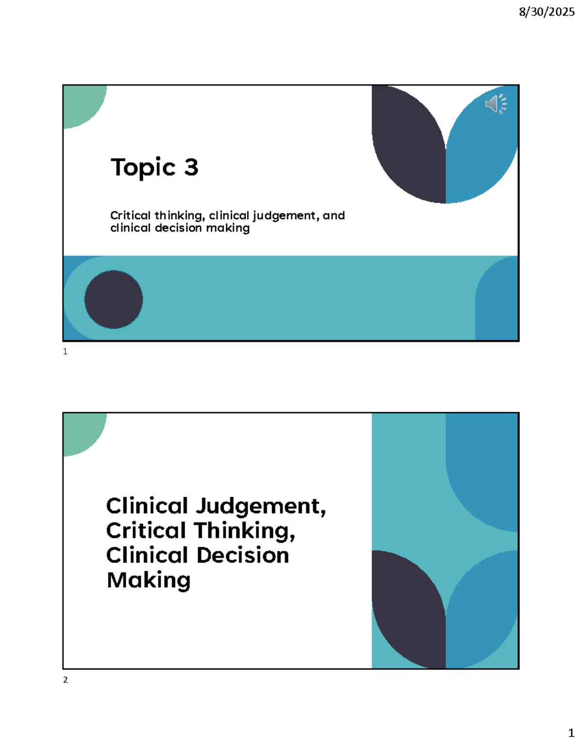 Critical Thinking, Clinical Judgement, and Decision Making in Nursing ...