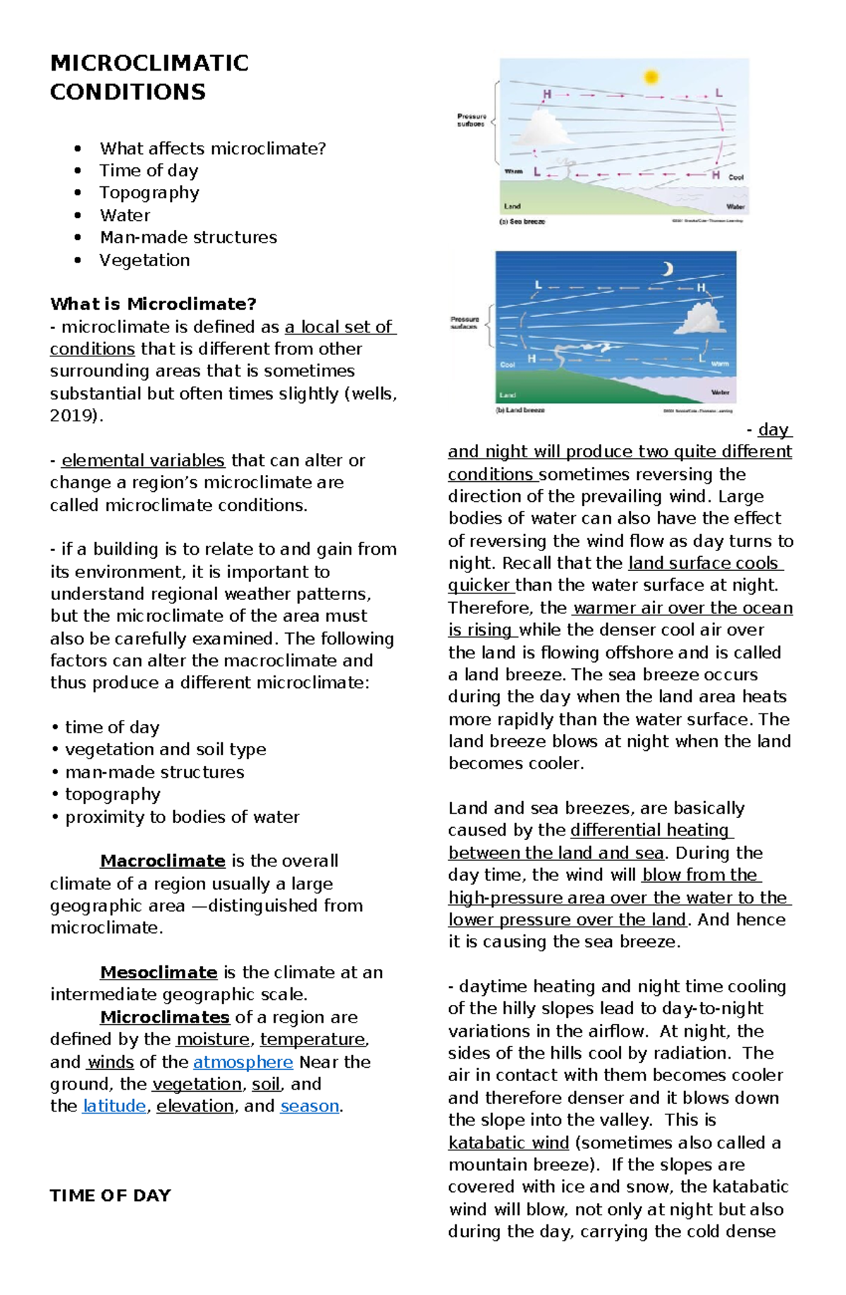 Understanding Microclimatic Conditions and Their Influences - Studocu
