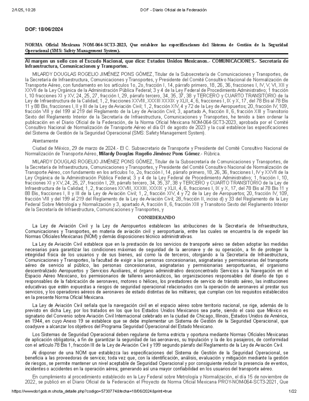 Norma Oficial Mexicana NOM-064-SCT3-2023: Especificaciones del SMS ...