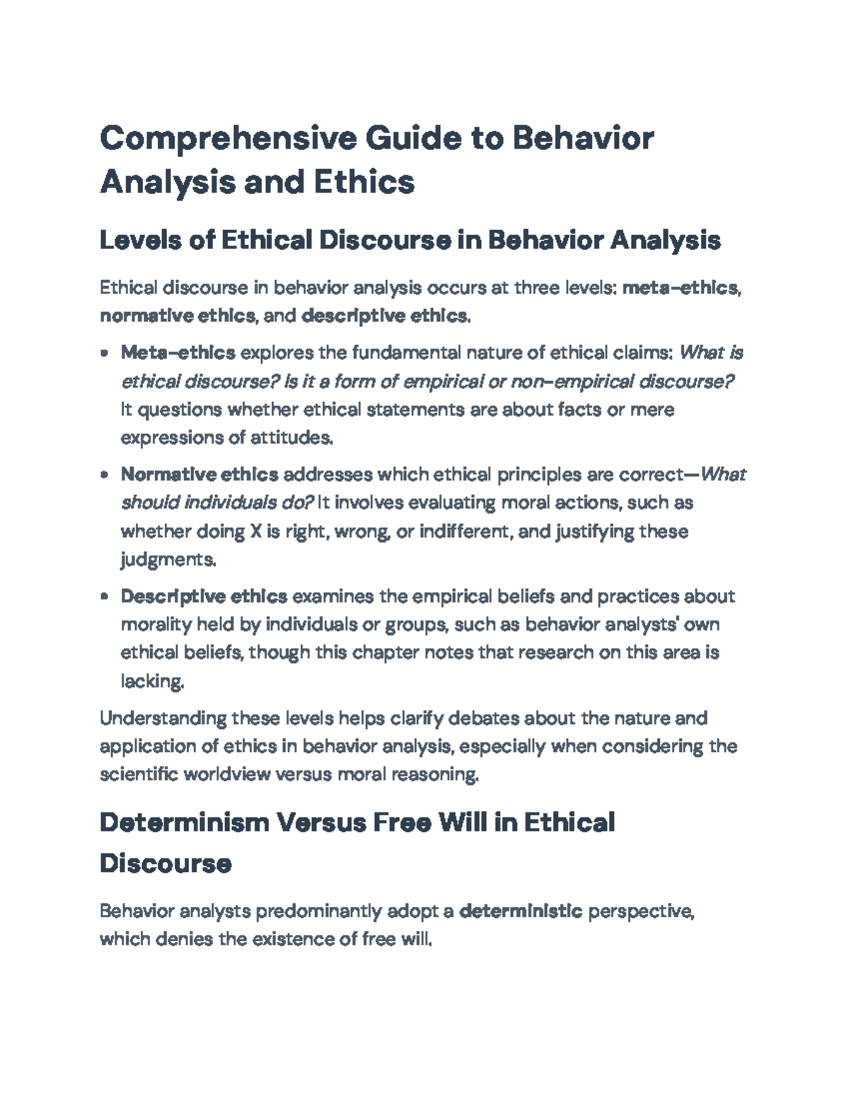 Comprehensive Guide to Behavior Analysis & Ethics: Examining Conflicts ...
