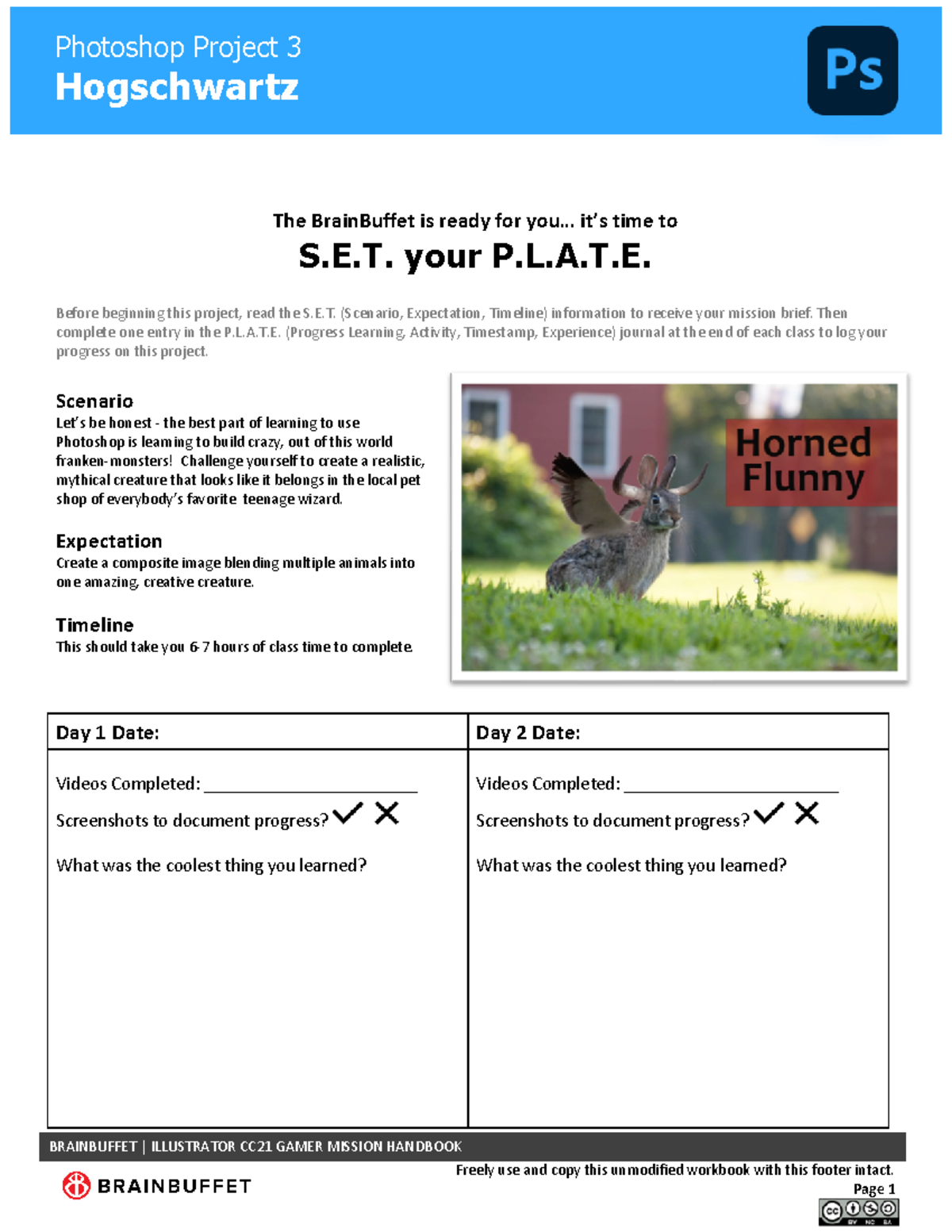 Photoshop CC21 Project 3: Hogschwartz Creature Creation Guide - Studocu