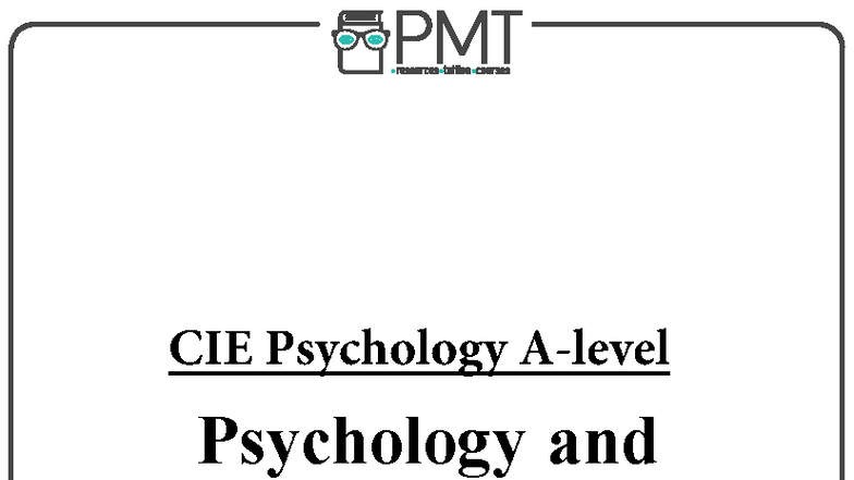 CIE Psychology PSY301 Psychology and Organisations Detailed Notes - Studocu