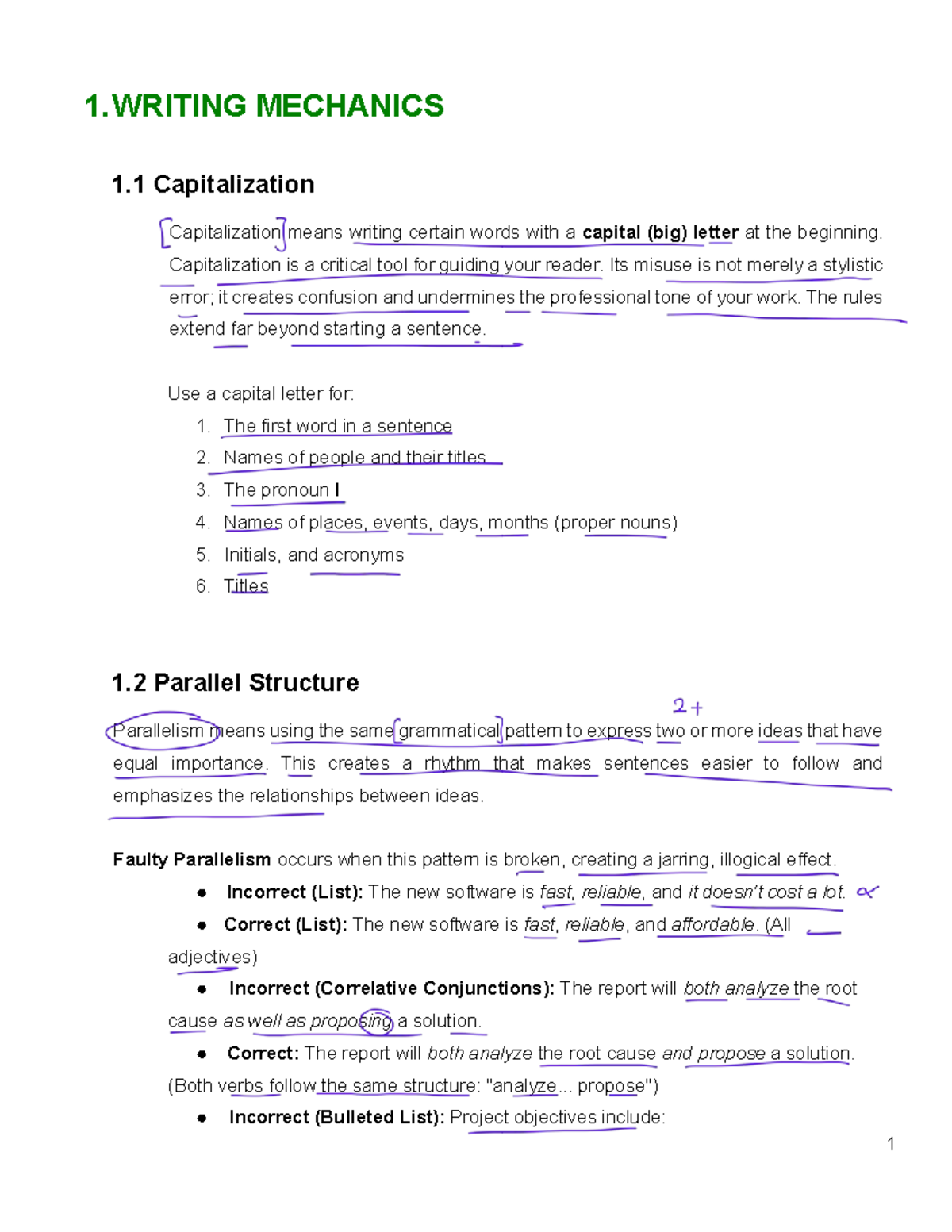 Quiz 1 2 - Writing Mechanics and Technical Communication Notes - Studocu