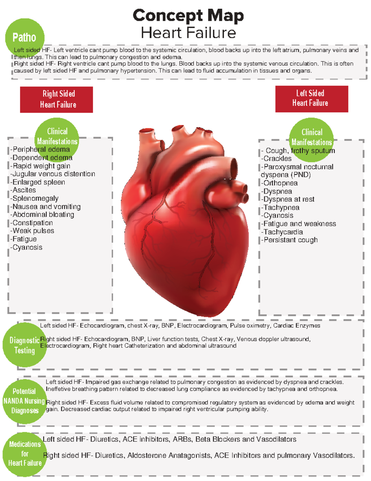 Concept Map: Heart Failure Pathophysiology & Management (V2) - Studocu
