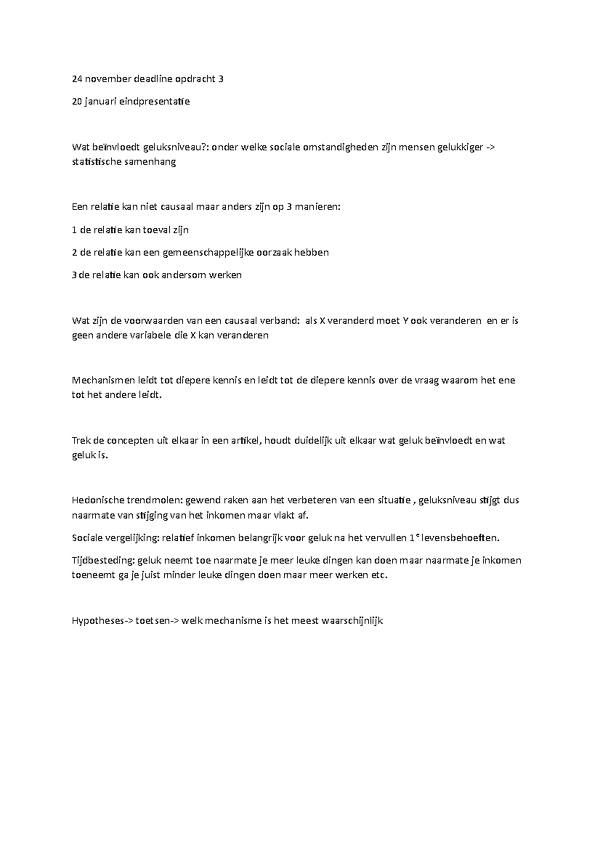 Geluk en Geld: Analyse en Mechanismen - Periode 2 - Studeersnel