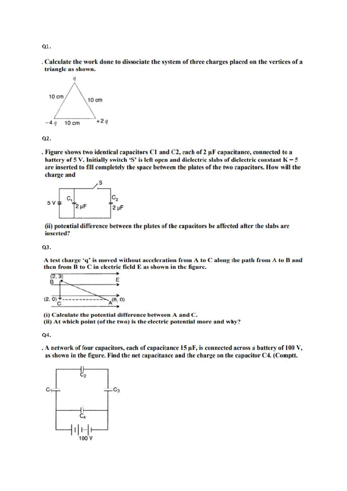 Practice Questions - Notes for Physics (Comptt. 11) - Studocu