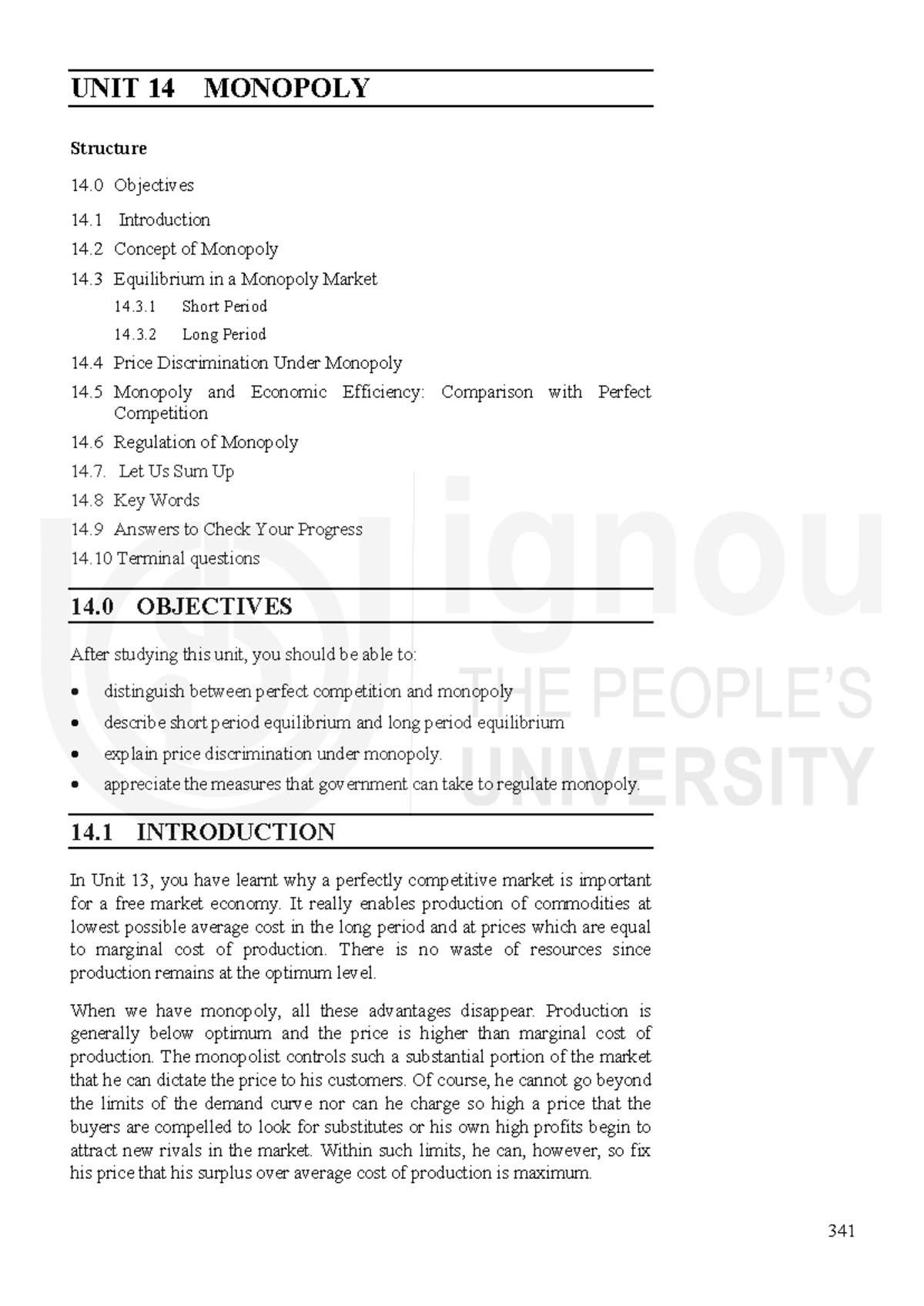 Monopoly Notes (Microeconomics - IGNOU) - Key Concepts & Equilibrium ...