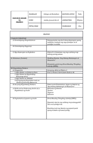 AP6 SEMI DLP - lesson plan - Semi Detailed Lesson Plan Araling Panlipunan 6 I. Mga layunin ...